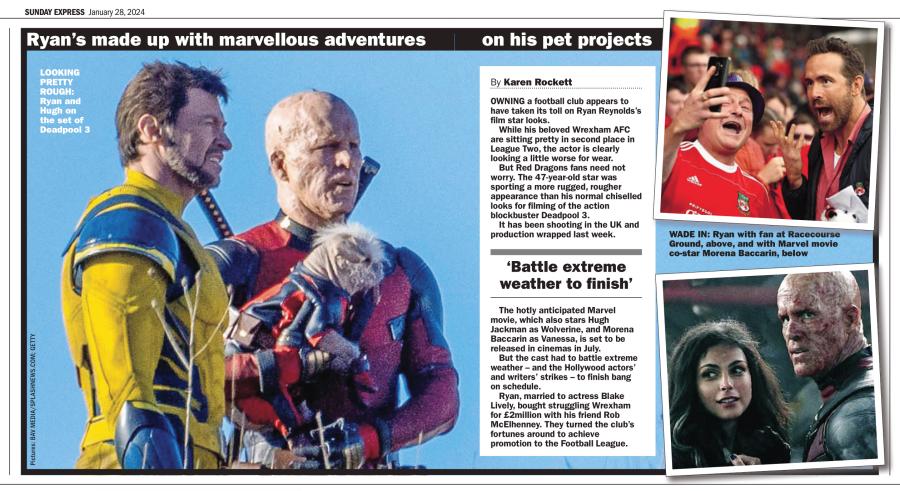 Ryan Reynolds Unrecognisable In Deadpool Mask